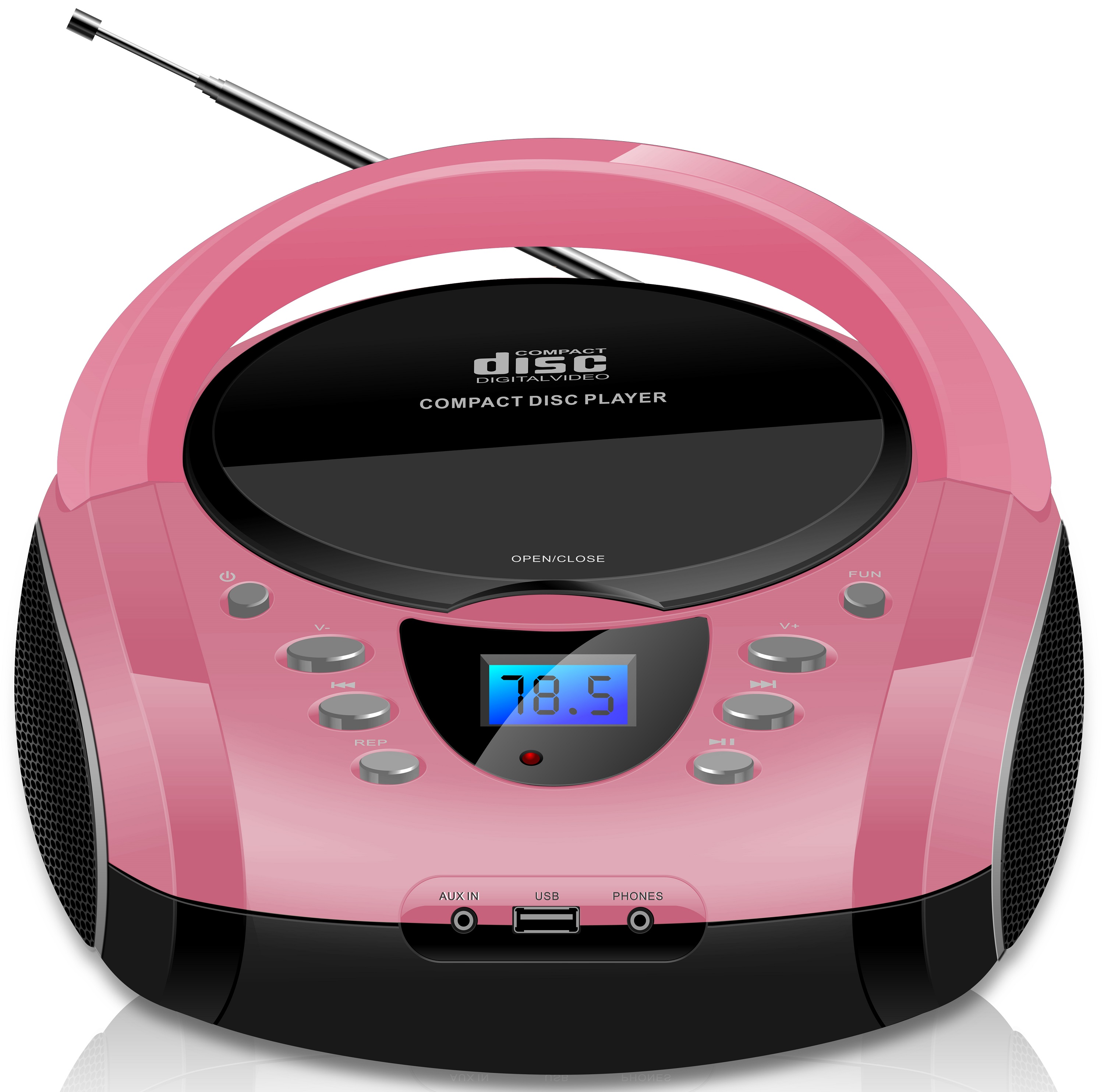Cyberlux Boombox Tragbarer CD-Player Kinder Radio CD-Radio Stereoanlage ...