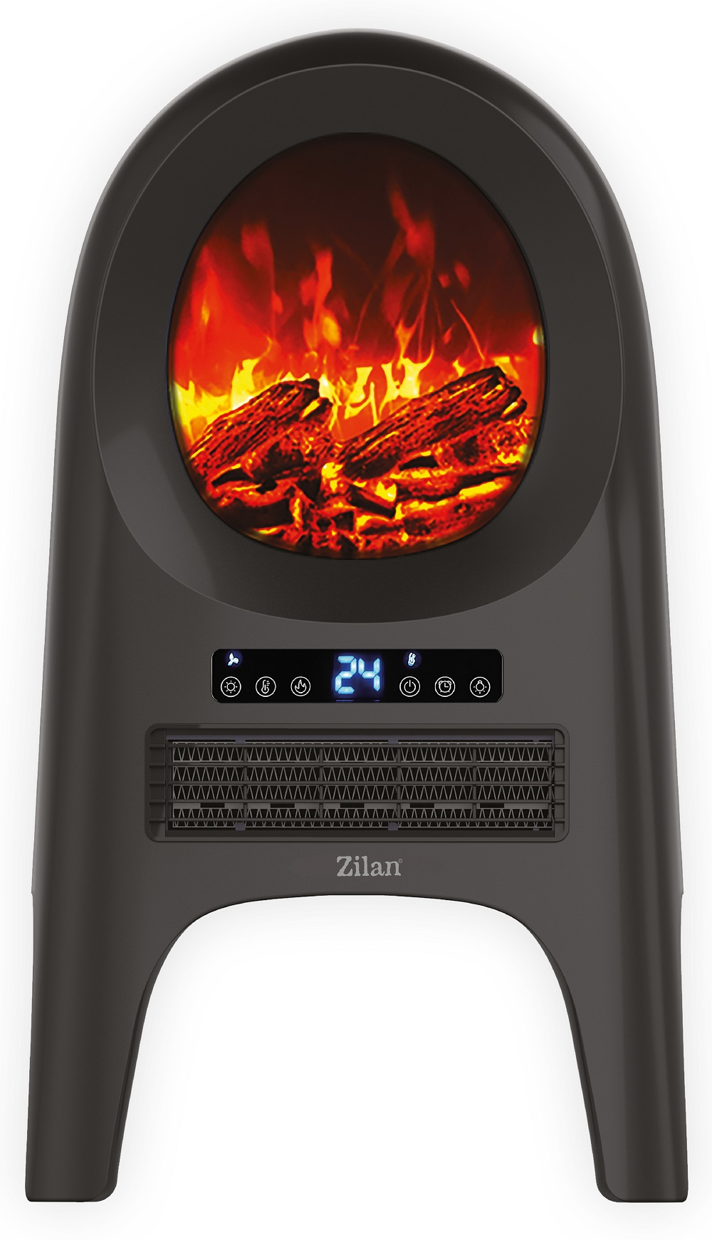 Zilan Design Keramik Heizlüfter mit 3D Kaminfeuer 2000 Watt Mit ...